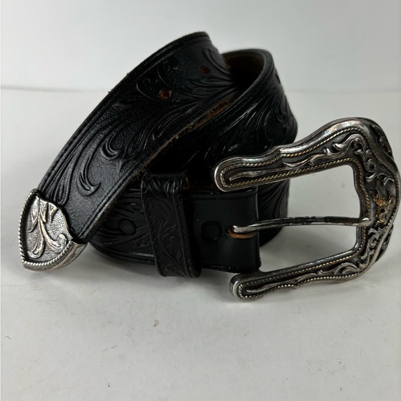 Tony Lama | Accessories | Tony Lama Big Buckle Western Belt Dark ...